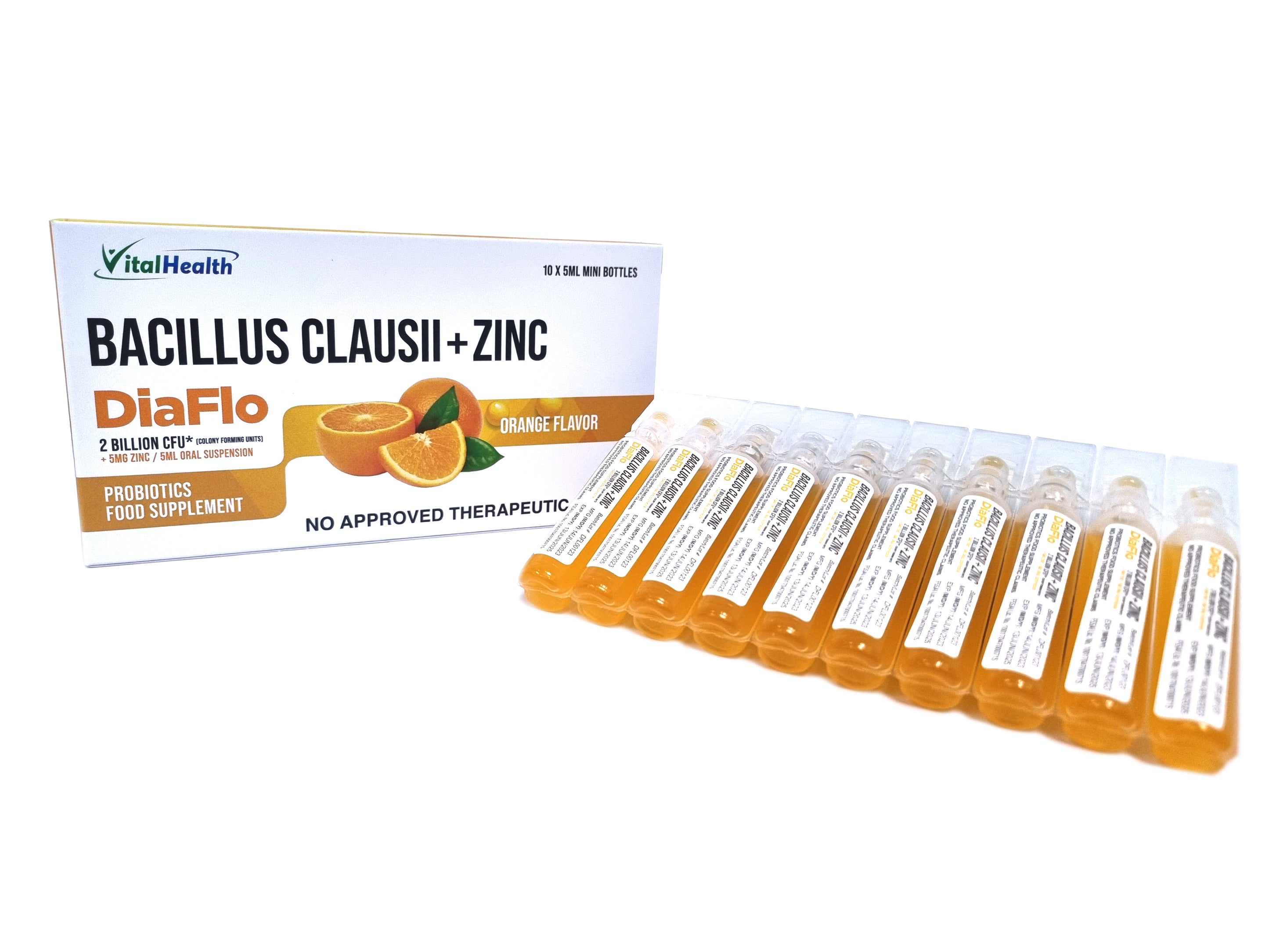 DiaFlo® Bacillus clausii+Zinc by Vital Health Pharmaceutical ...