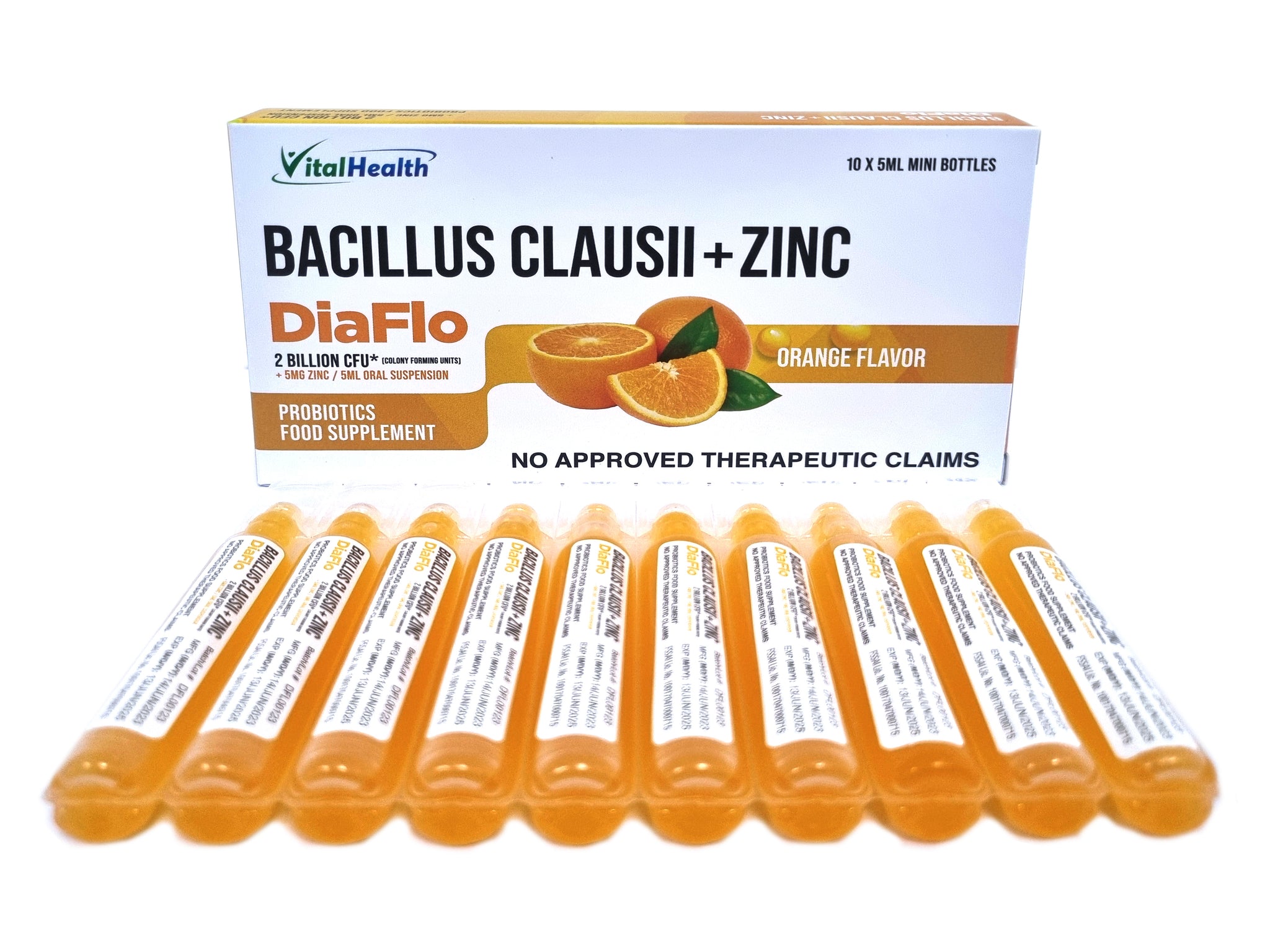 DiaFlo® Bacillus clausii+Zinc by Vital Health Pharmaceutical ...